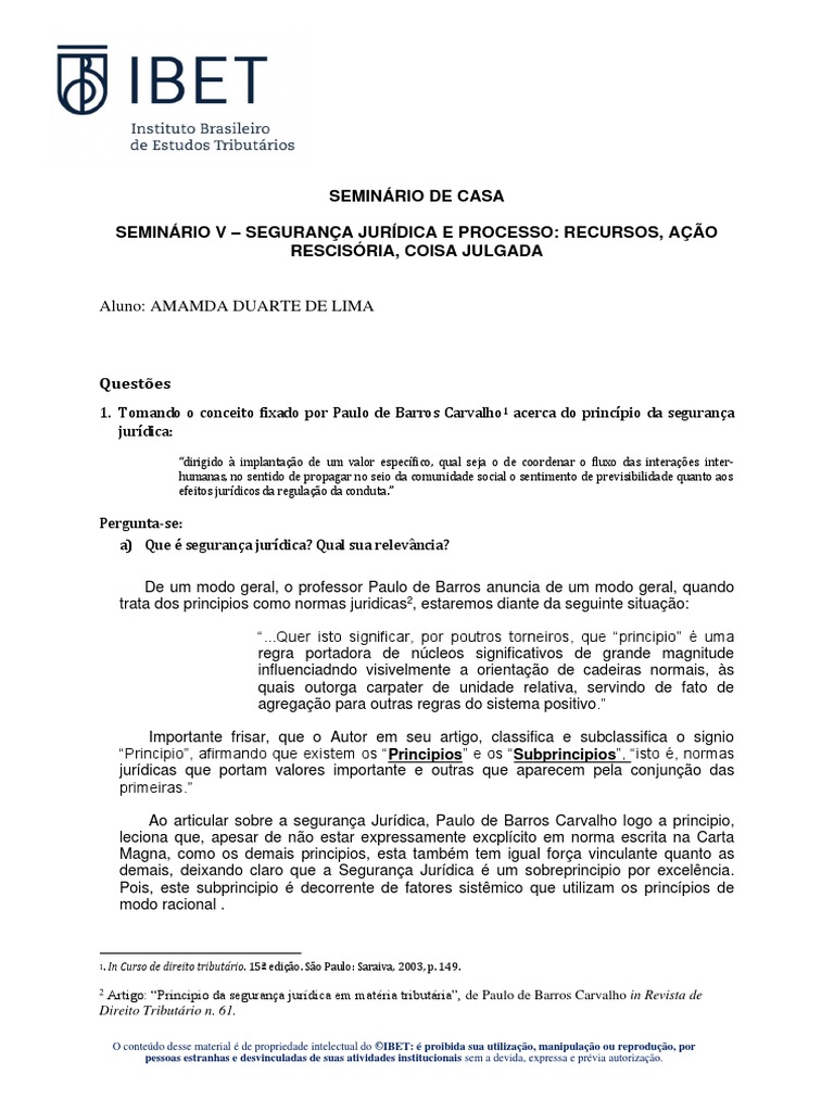 Seminário V - Amanda Duarte | PDF | Mandamus | Propriedade intelectual