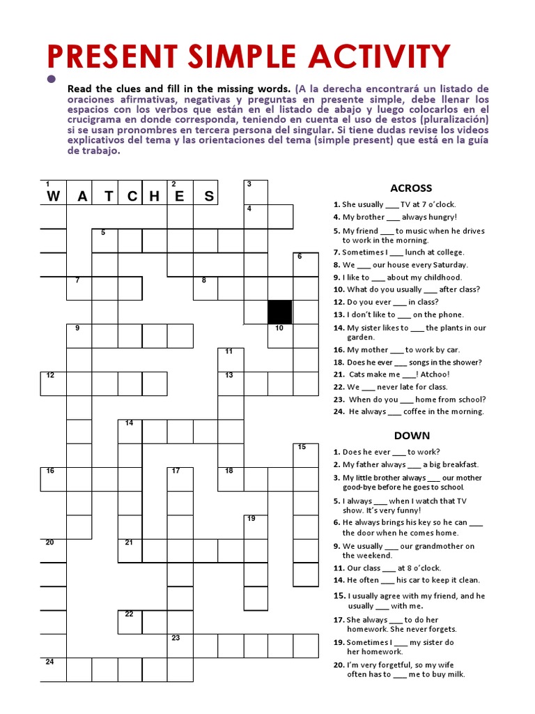 Simple Present Activity | PDF