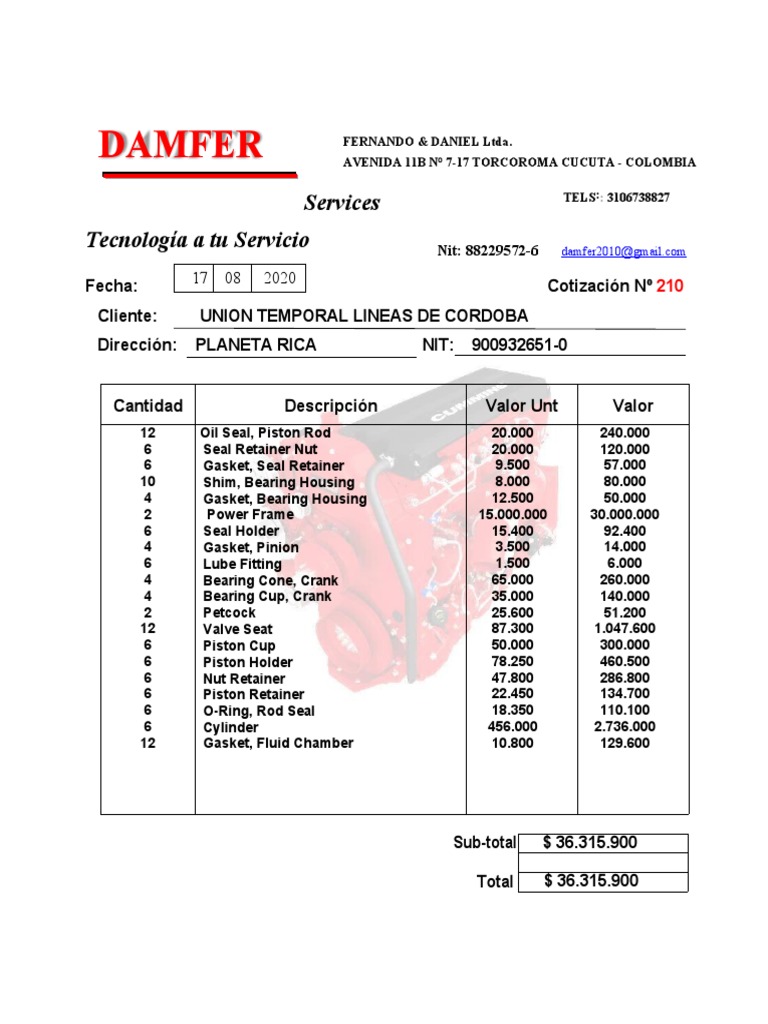 Damfer: Services Tecnología A Tu Servicio | PDF