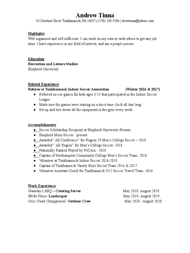 Drew Resume | PDF
