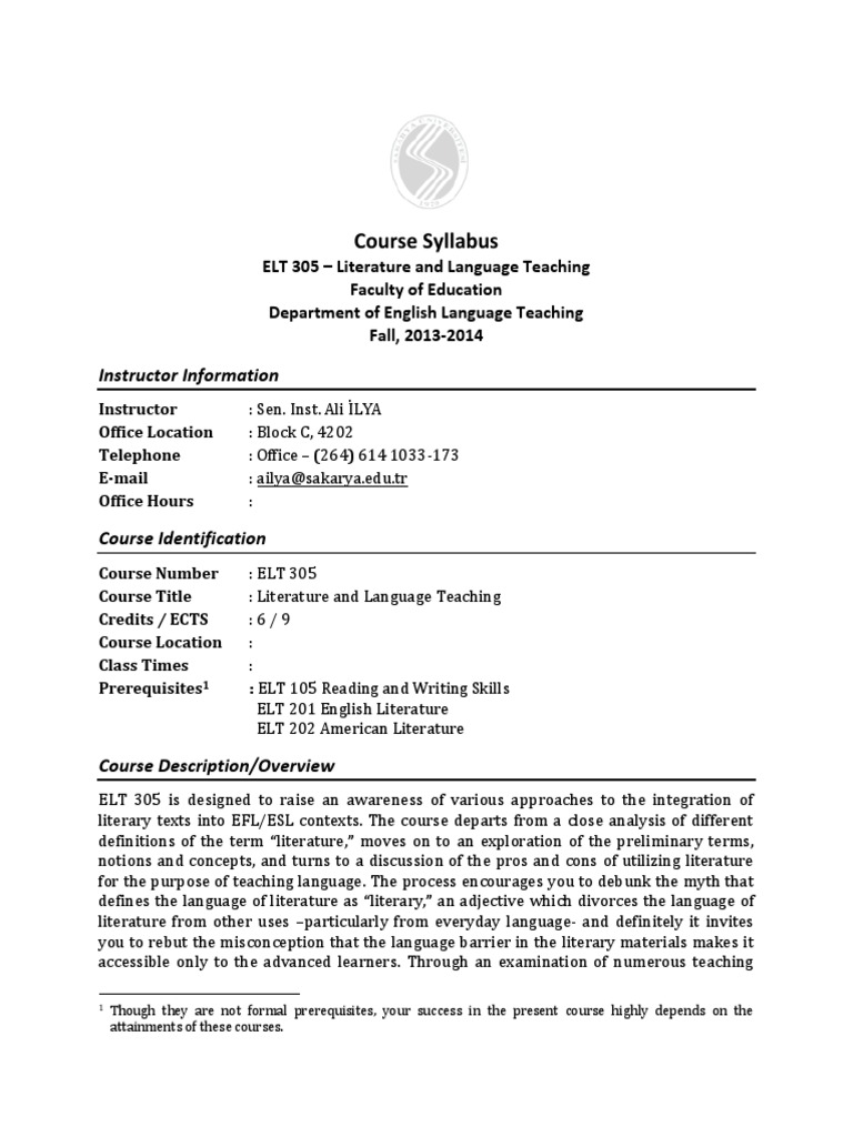 Course Syllabus: Instructor Information | PDF | Plagiarism | Lesson Plan