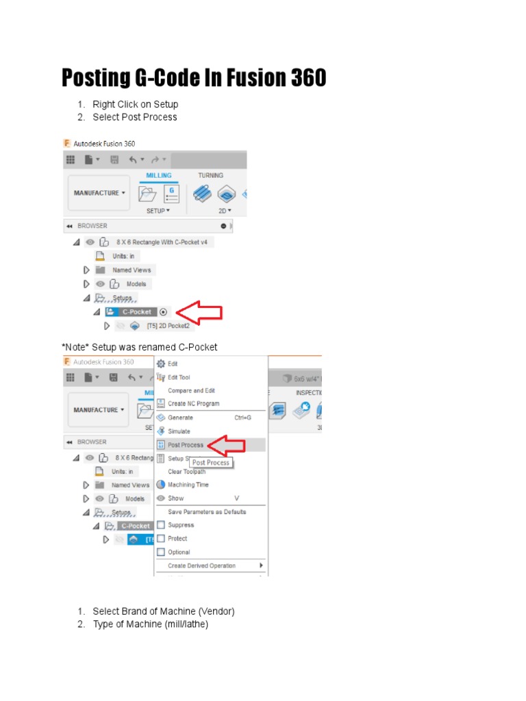 Generating G-Code in Fusion 360 | PDF