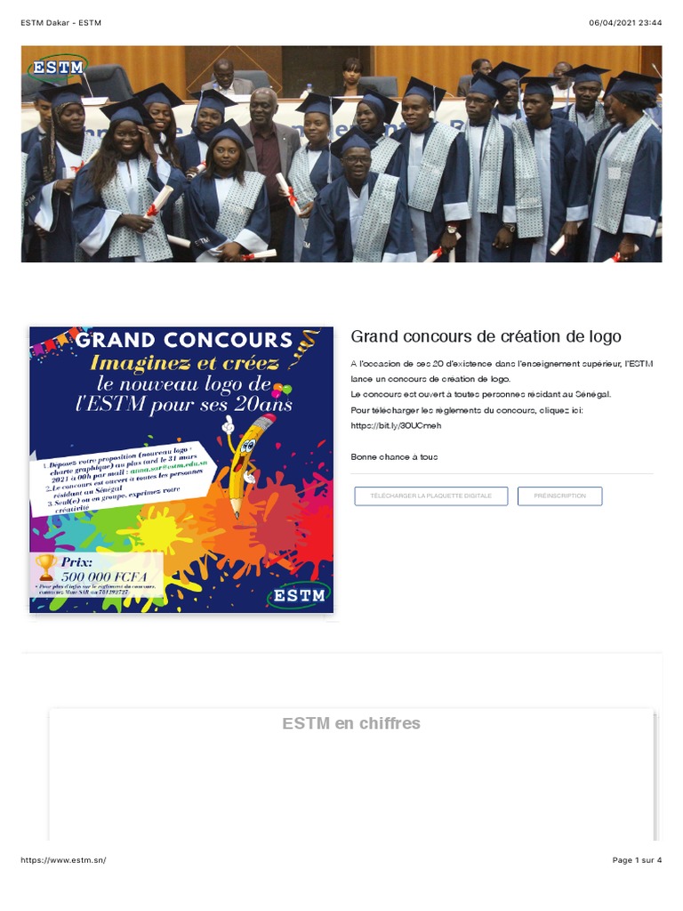 Concours de Logo pour les 20 Ans de l'ESTM | PDF