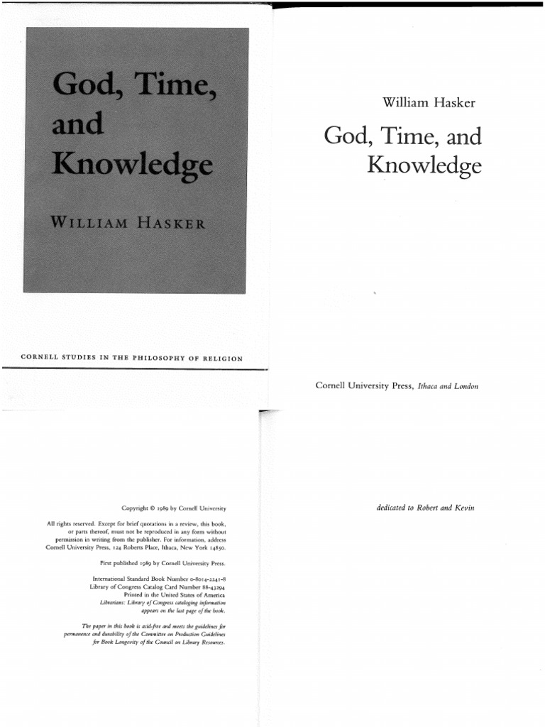 God, Time and Knowledge - William Hasker | PDF