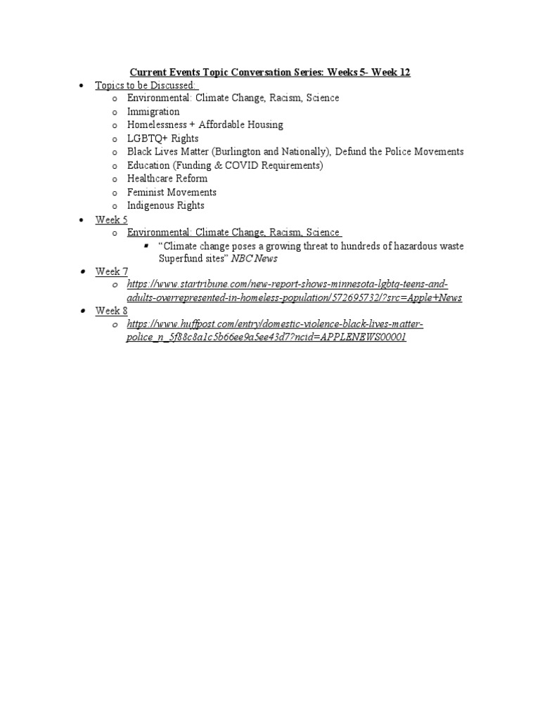 Social Justice Topic Conversation Series | PDF