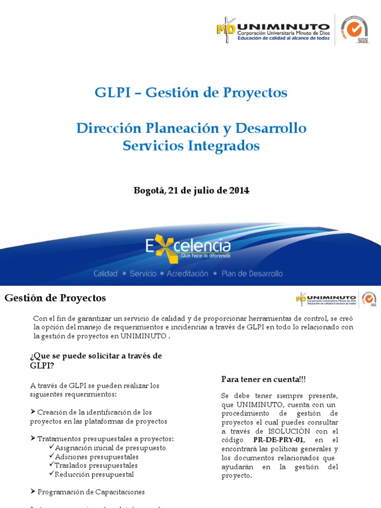 GLPI Gestión de Proyectos | PDF | Informática | Software