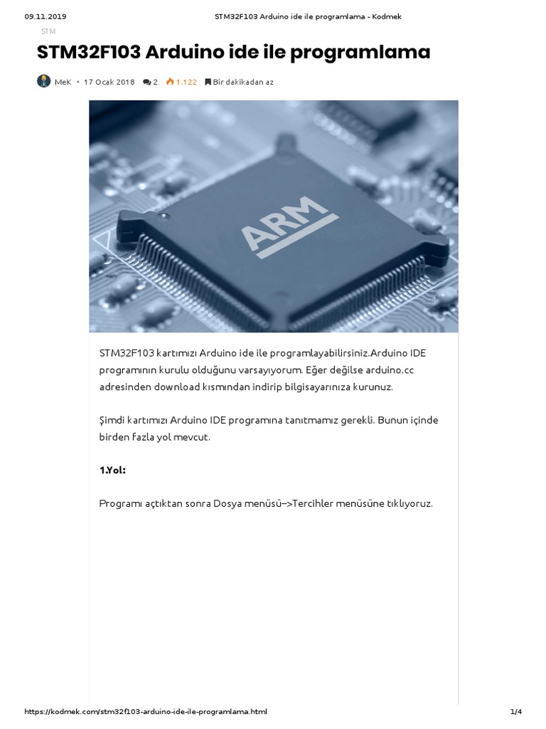 Stm32f103 Arduino Ide Ile Programlama Pdf