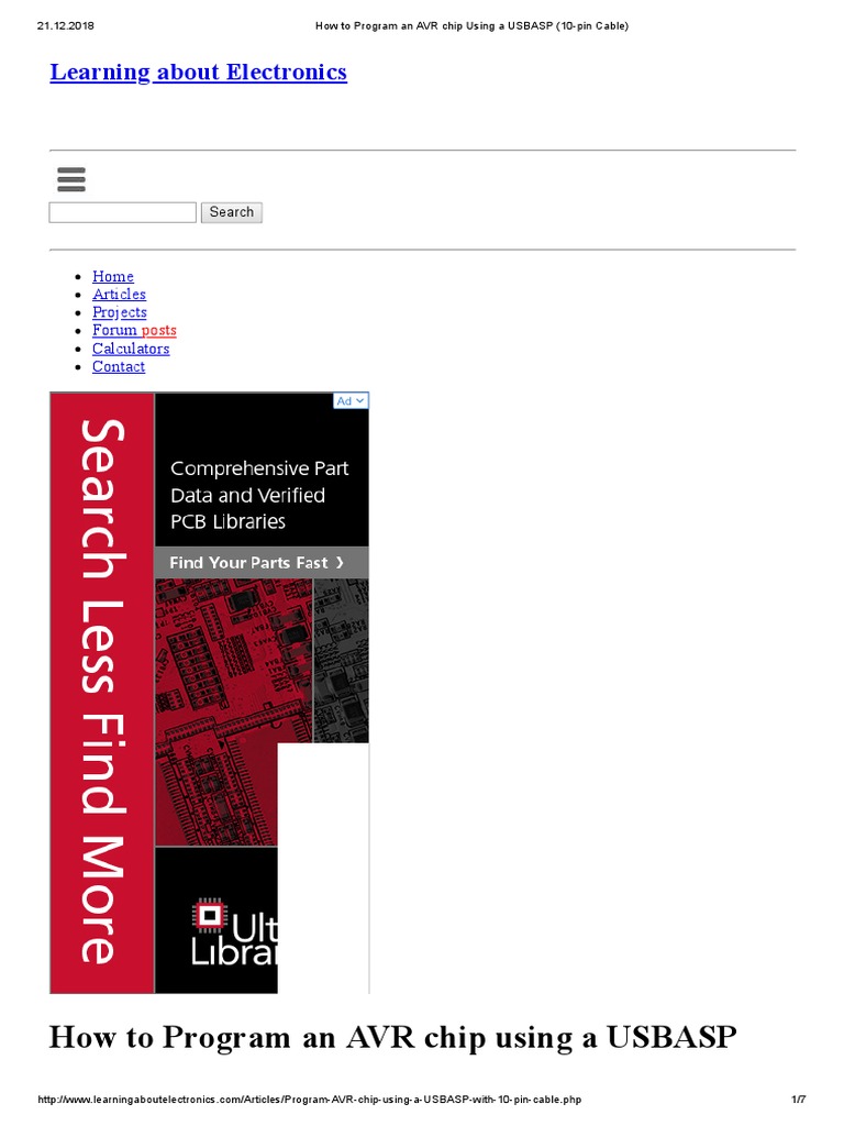 How To Program An AVR Chip Using A USBASP (10-Pin Cable) | PDF