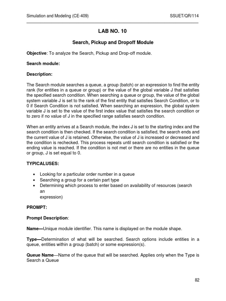 Lab No. 10: Search, Pickup and Dropoff Module | PDF | Queue (Abstract ...