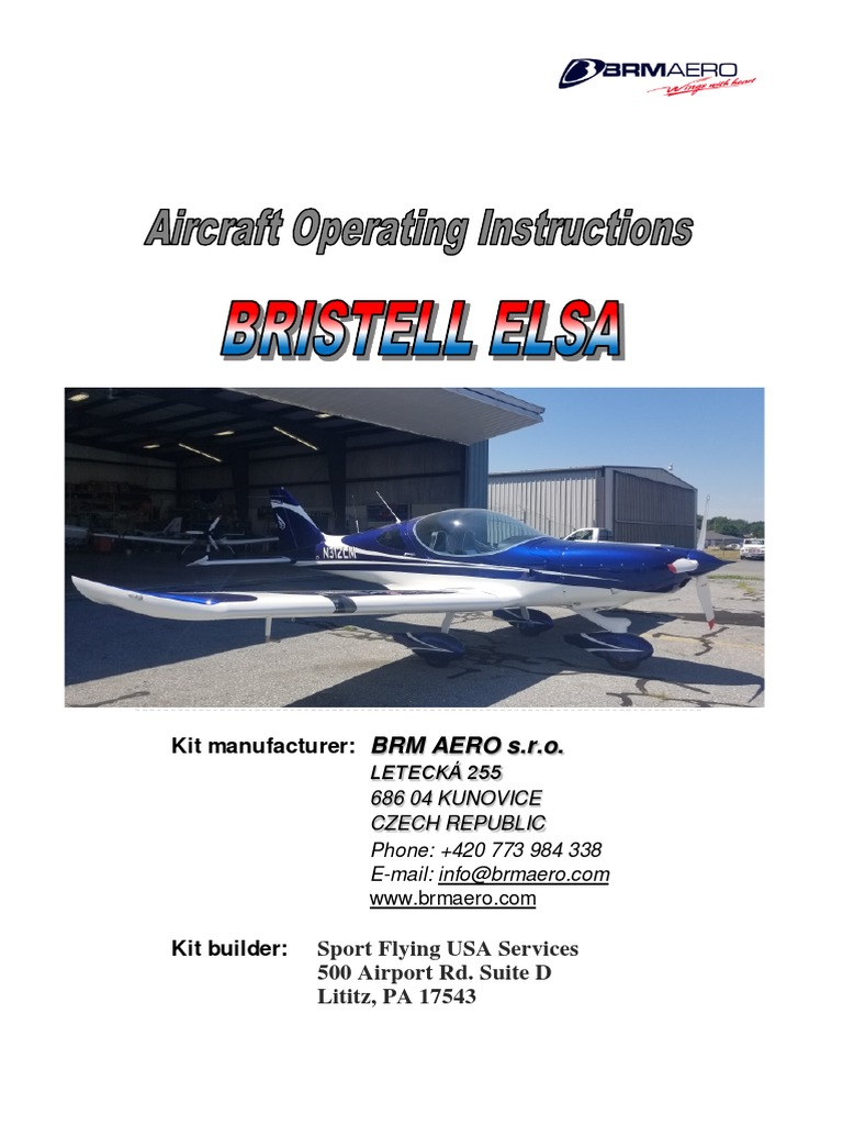 Bristell ELSA Aircraft Operating Instructions | Download Free PDF ...