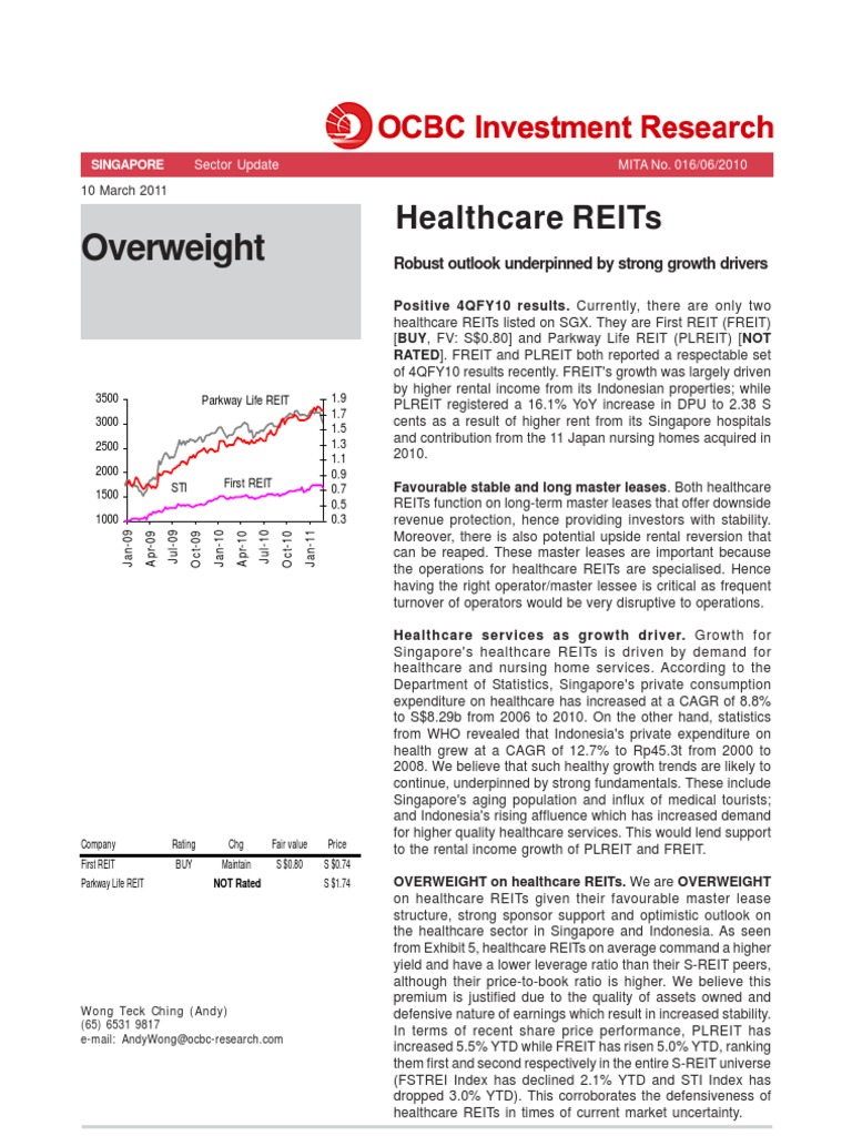 Healthcare REITS 110310 OIR | PDF | Real Estate Investment Trust ...