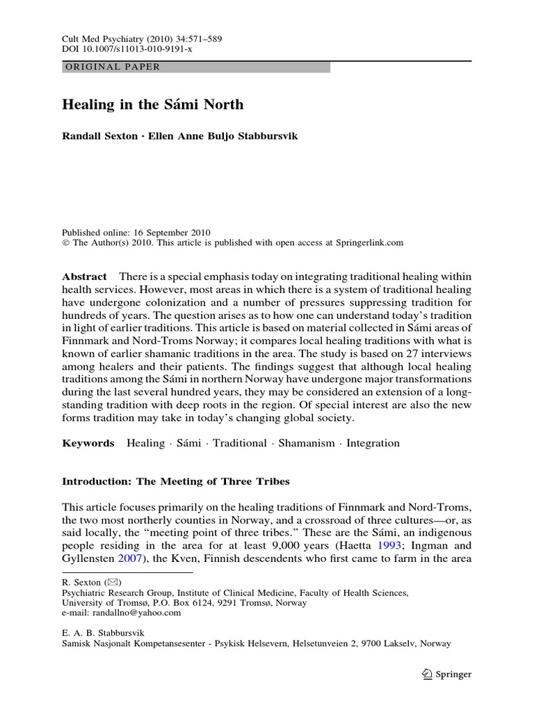 Healing in The Sámi North | PDF | Shamanism | Faith Healing