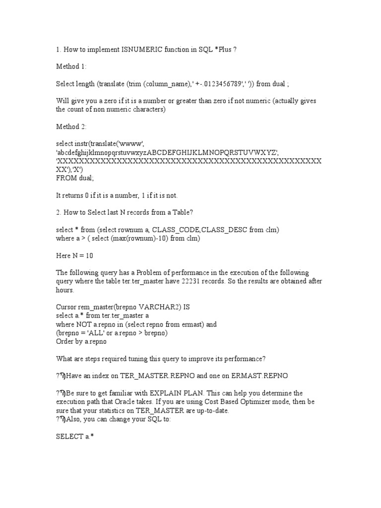 PL SQL Interview Qns | PDF | Databases | Relational Database