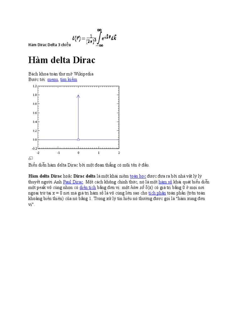 Hàm Dirac Delta | PDF