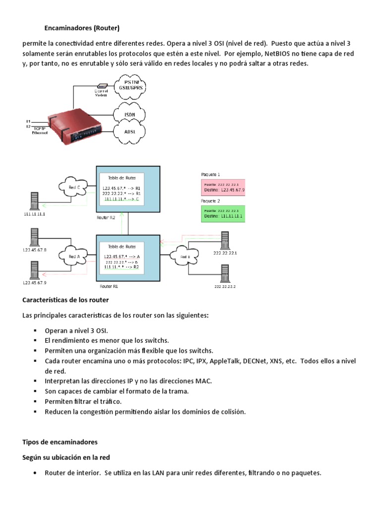 Encaminadores - Routers | PDF | Enrutador (Computación) | Protocolos de ...