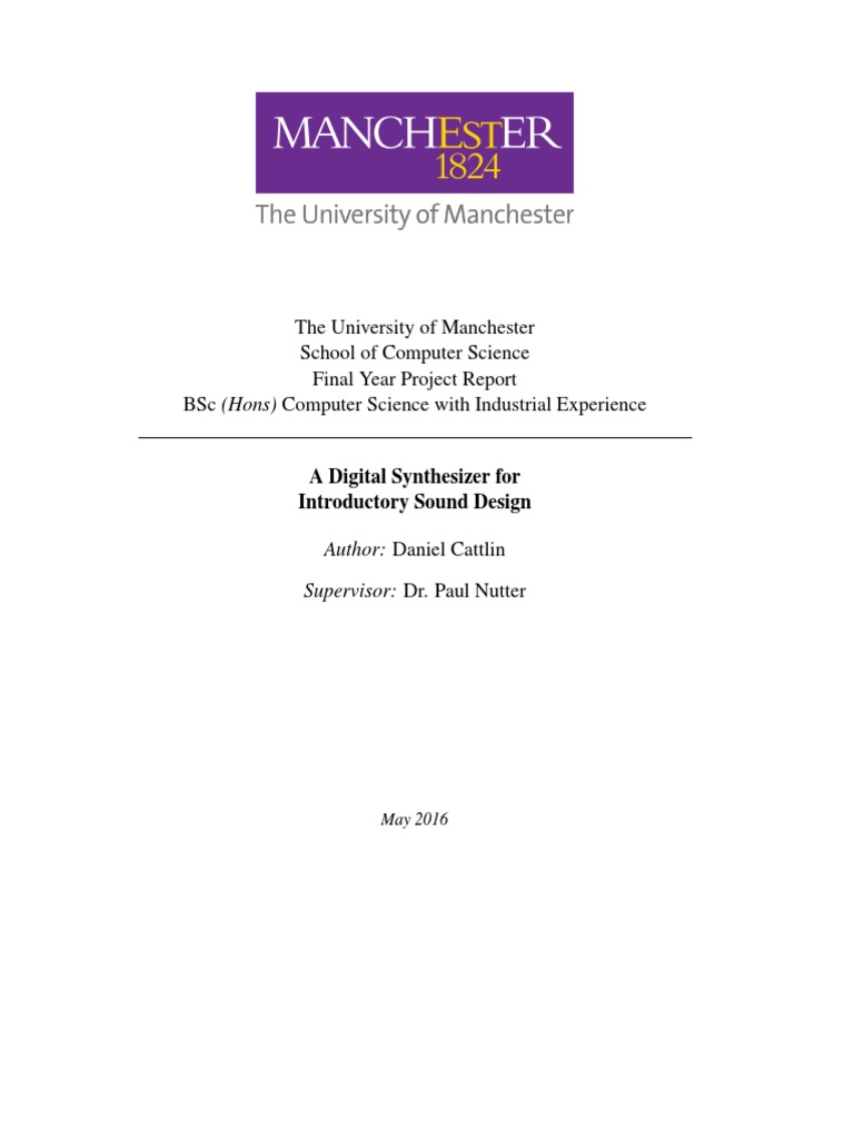 The University of Manchester School of Computer Science Final Year ...