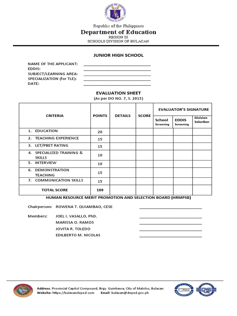 Department of Education: Junior High School | PDF | Career & Growth
