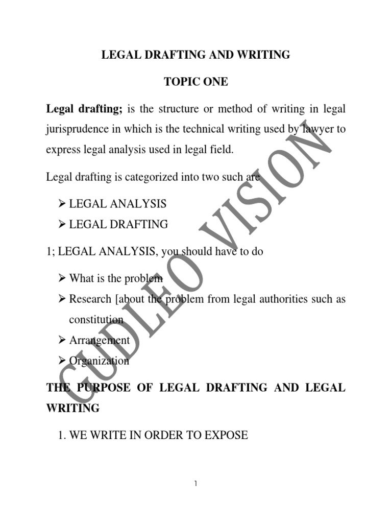 Legal Drafting 1 | Download Free PDF | Lawyer | Document