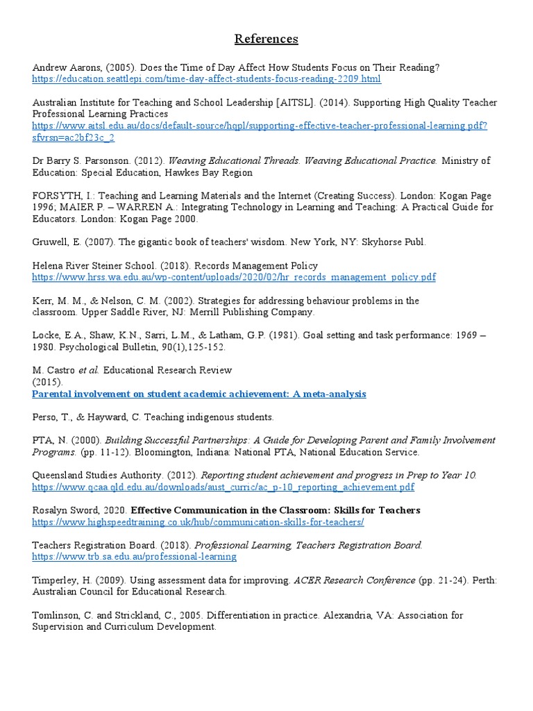 Portfolio References | PDF | Teaching | Teachers