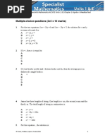 2 Unit Mathematics - Book 1 | PDF