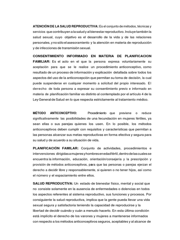 Planificacion Familiar | PDF | Control de la natalidad | Planificación ...