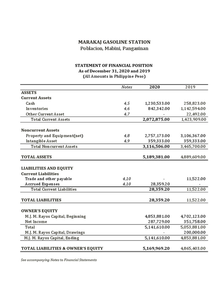 FS - Rayos, Martin Joseph M. 2020 | PDF | Equity (Finance) | Income