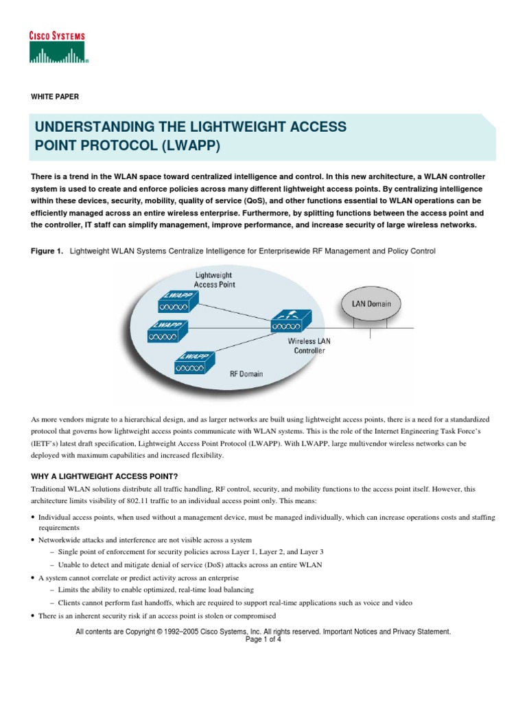 Understanding The Lightweight Access Point Protocol (Lwapp) : White ...