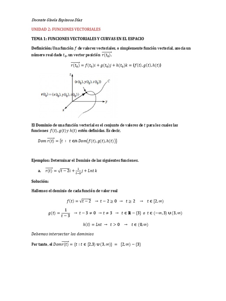 TEMA 5 Funciones Vectoriales | PDF | Integral | Análisis funcional