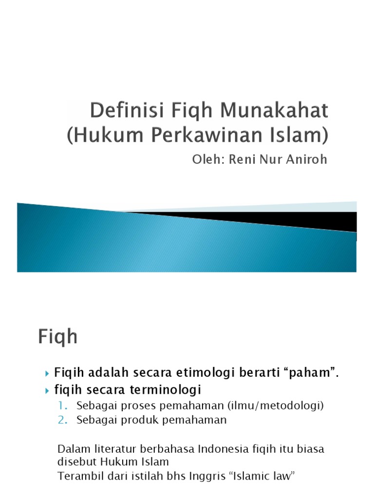 Definisi Fiqih Munakahat (Perkawinan) | PDF