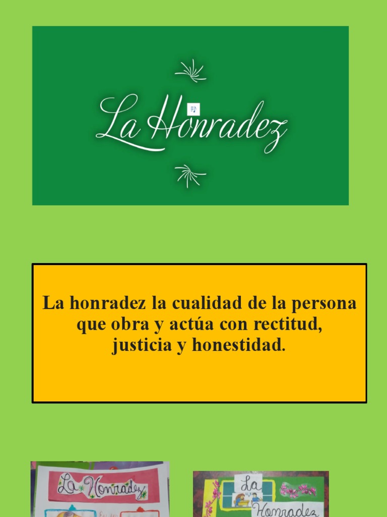 Presentación Del Valor La Honradez | PDF