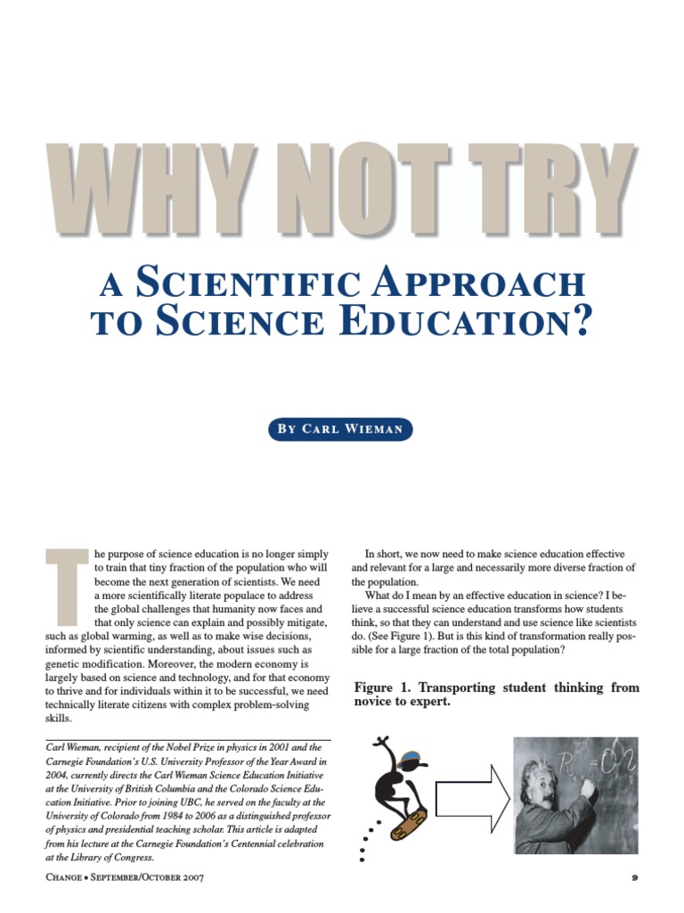 Scientific Approach To Education | PDF | Expert | Science
