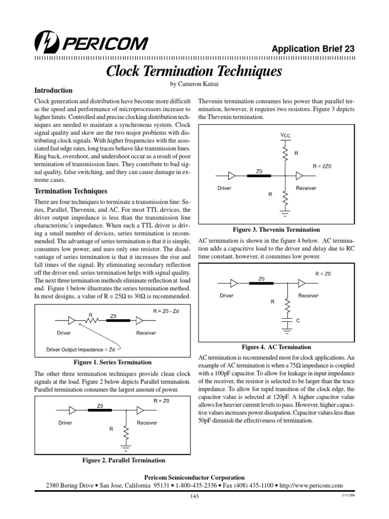 Clock Termination Tech | PDF | Capacitor | Electrical Impedance