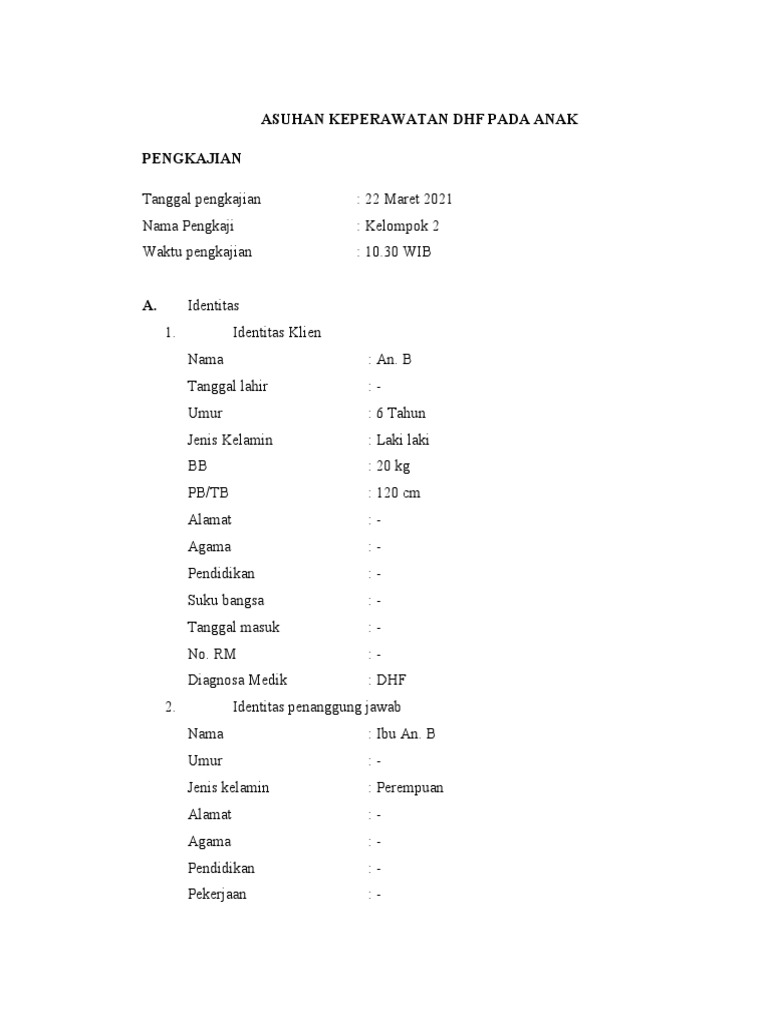 Askep DHF Pada Anak | PDF