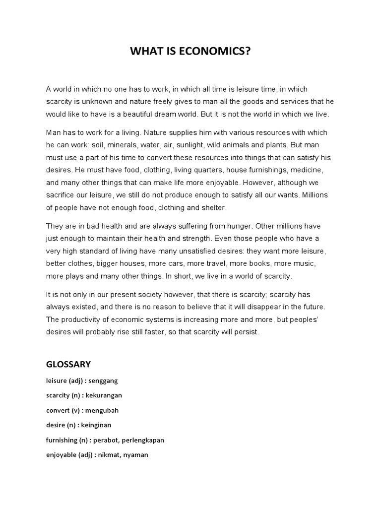 What Is Economics | PDF | Sentence (Linguistics)