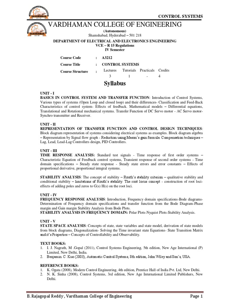 Control Systems | PDF | Control Theory | Rotation Around A Fixed Axis