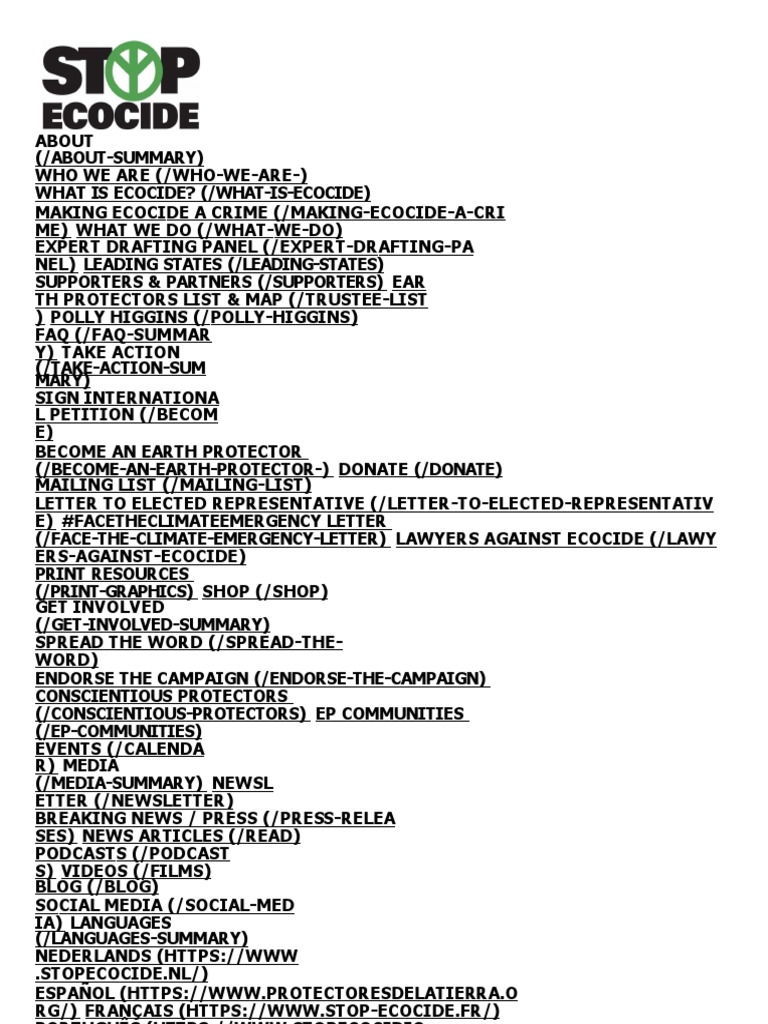What Is Ecocide - Stop Ecocide | PDF | Water Pollution | Pollution