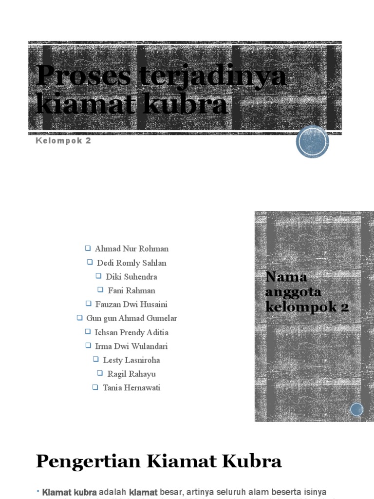 Proses Terjadinya Kiamat Kubra | PDF | Filsafat