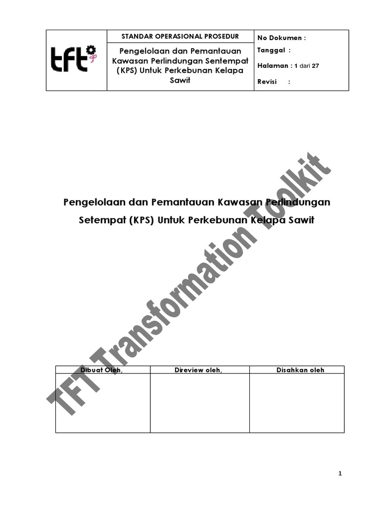 SOP Pengelolaan Dan Pemantaun KPS | PDF