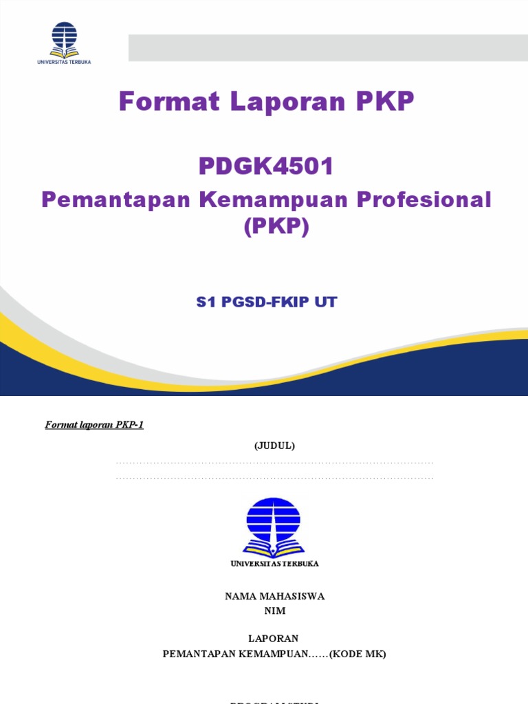 Format Lap. PDGK4501 - PKP | PDF