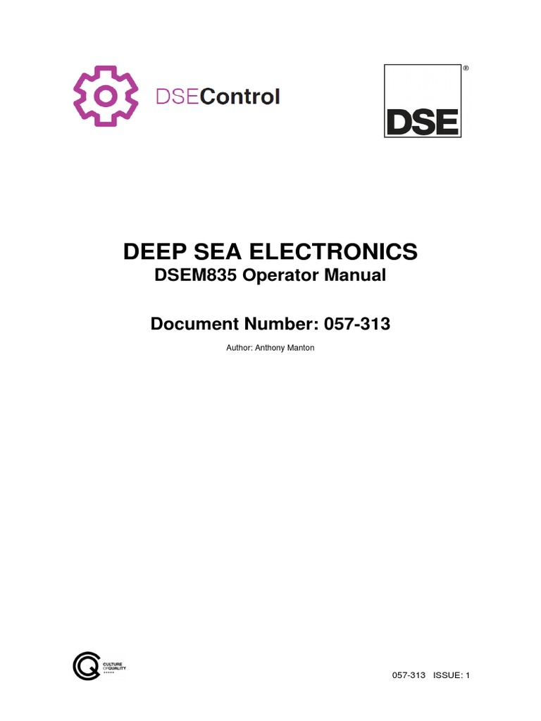 DSEM835 Operator Manual | PDF | Electrical Connector | Programmable Logic Controller