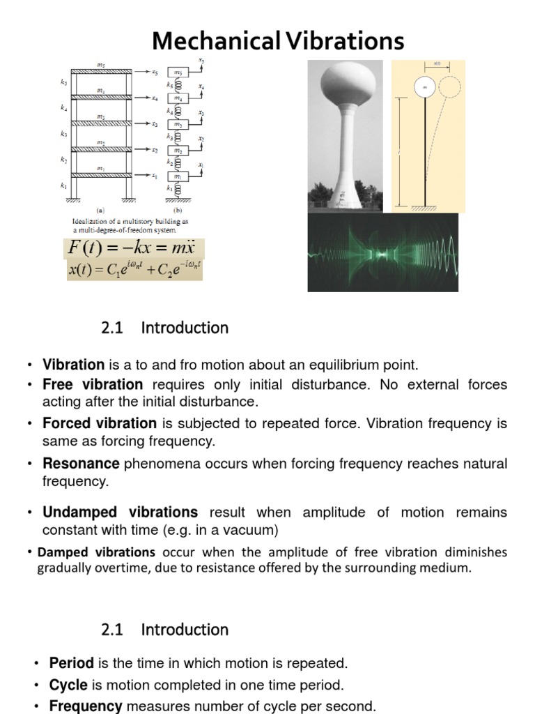 Forced Vibrations of Single Degree of Freedom Systems | PDF | Resonance ...