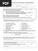 Counseling Referral Form Template PDF | PDF