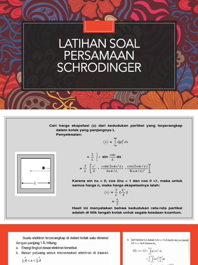 Analisis Soal Fisika Kuantum tentang Persamaan Schrodinger dan Probabilitas Partikel | PDF