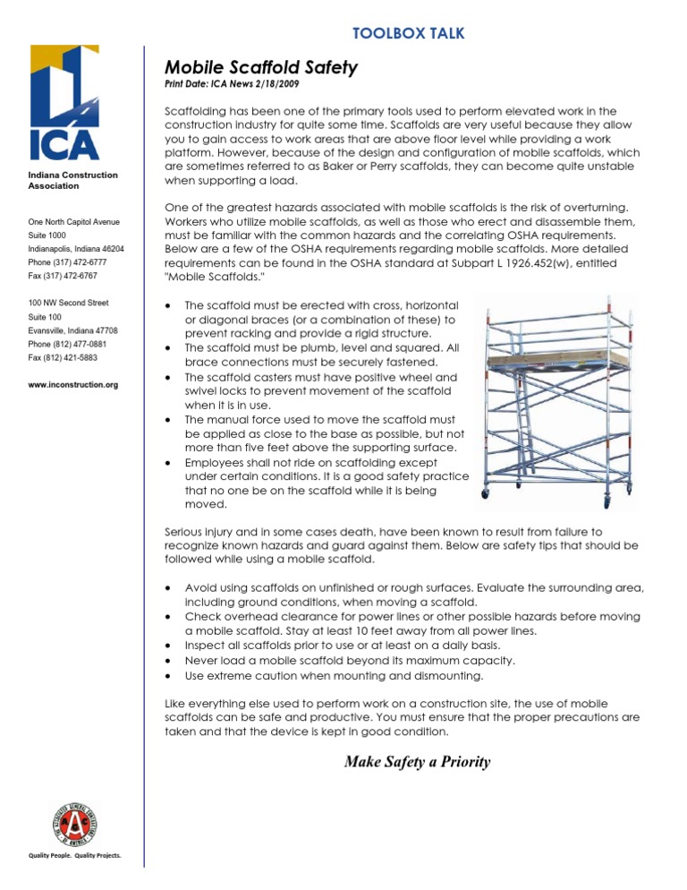 Mobile-Scaffold-Safety | Scaffolding | Occupational Safety And Health ...