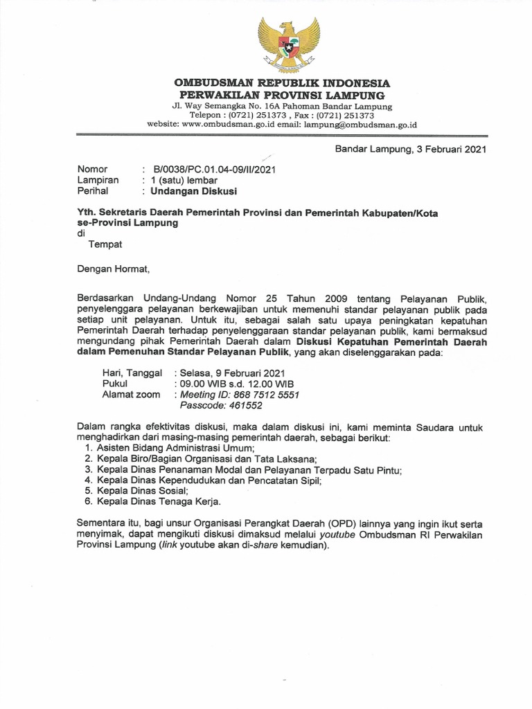 0038 - Undangan Diskusi | PDF