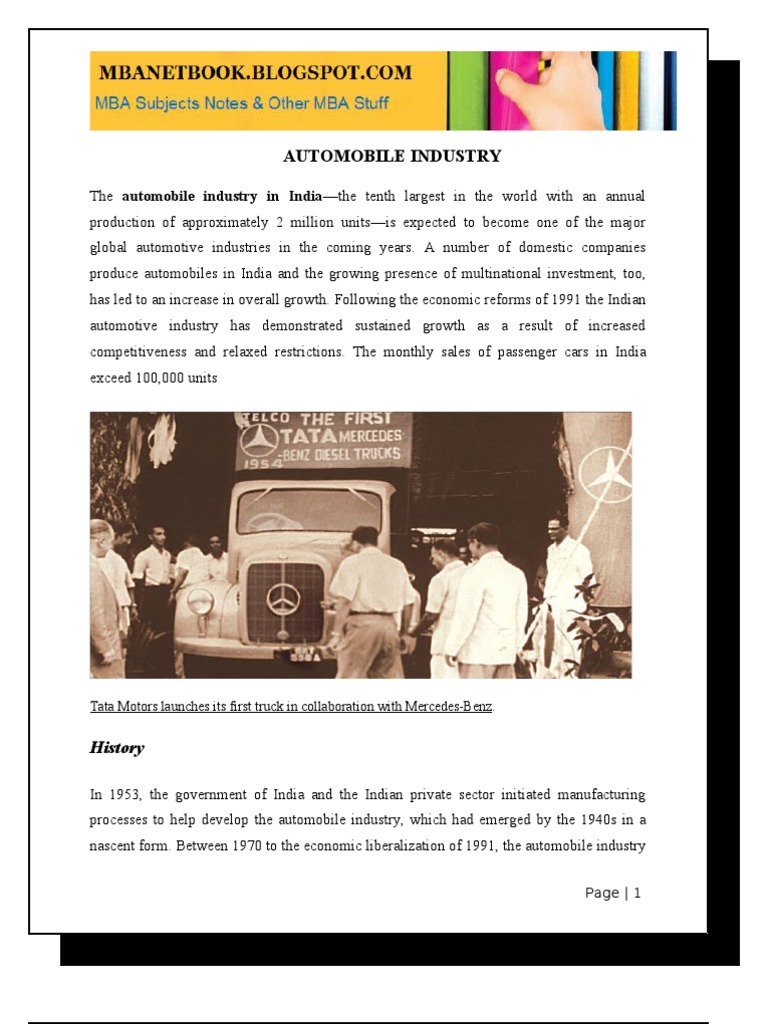 Growth and Challenges in India's Auto Industry | PDF | Honda | Survey ...