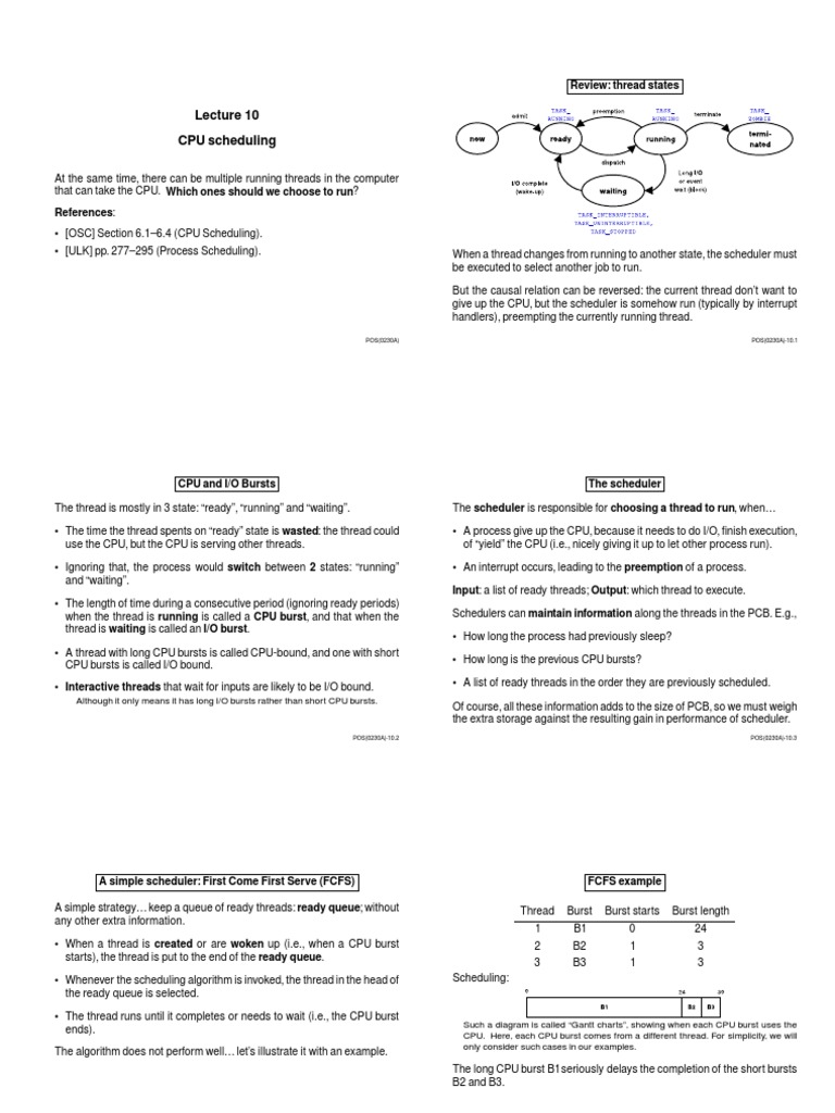 Cpu Scheduling Further Explained Pdf Scheduling Computing Thread Computing