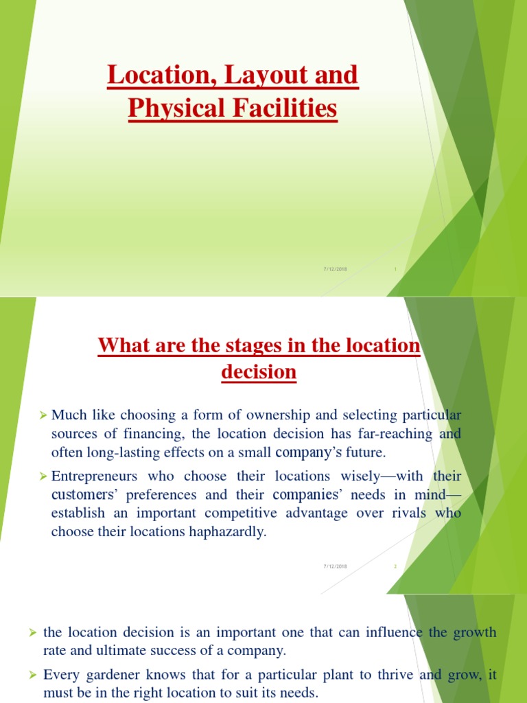 Location Layout and Physical Facilities | PDF | Business Incubator | Retail