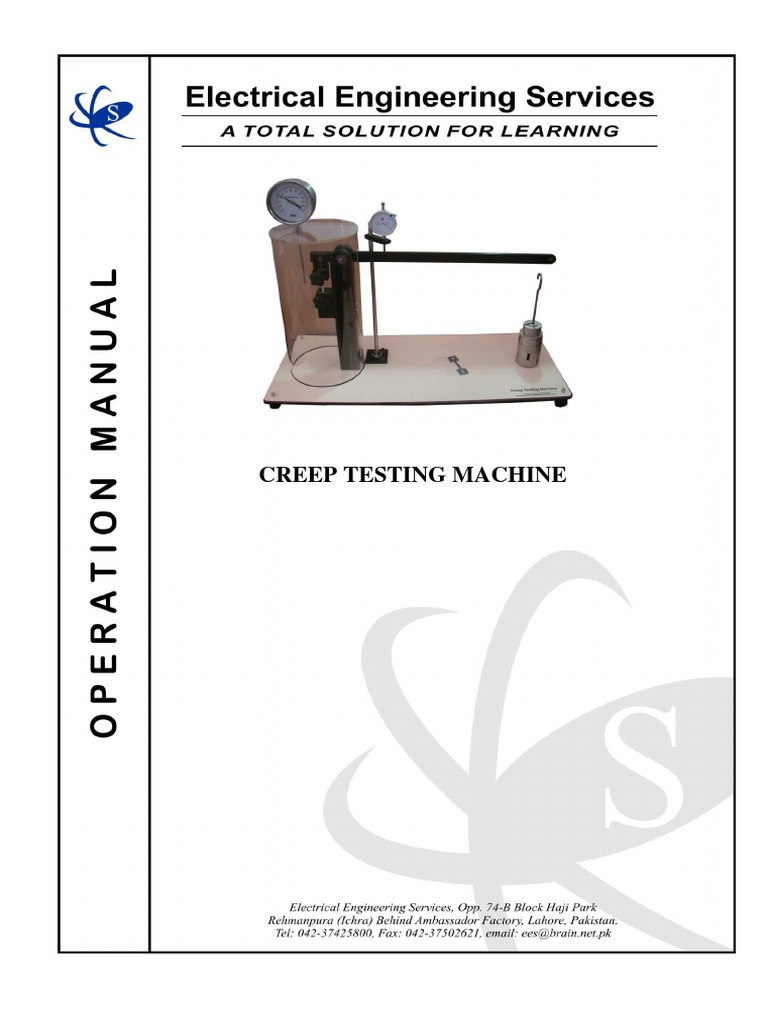 Creep Testing Machine | PDF | Deformation (Engineering) | Creep ...