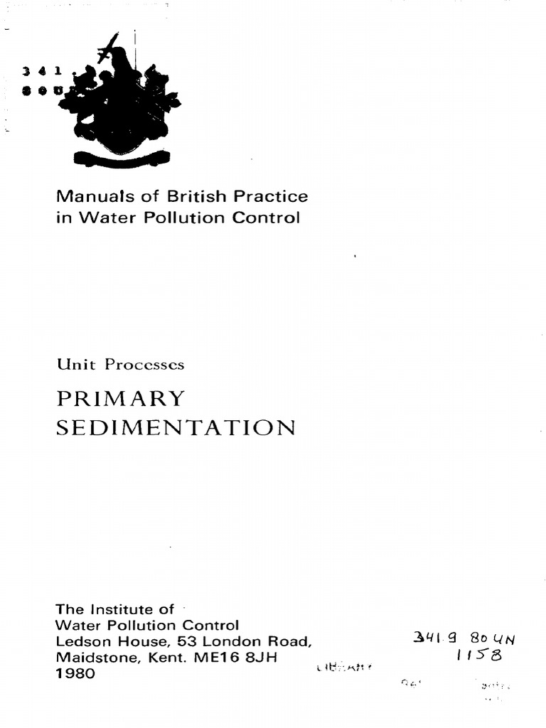 Primary Sedimentation | PDF | Sewage Treatment | Physical Sciences